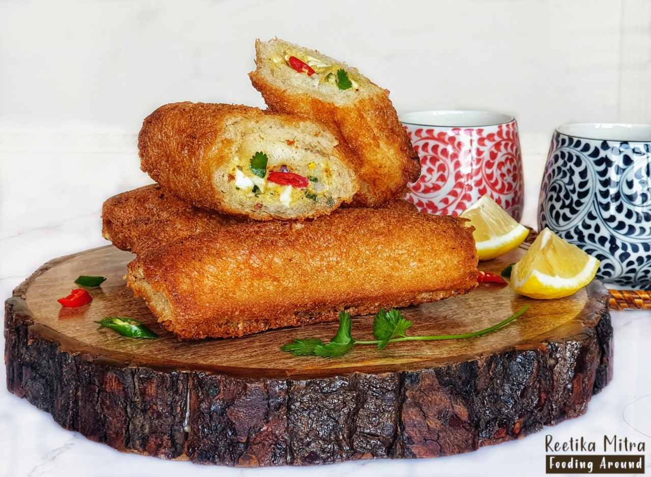 Fried Bread Roll Air Fryer Indian Bread Roll Recipe